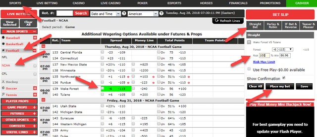 How To Bet On NCAA Football from the USA - 3 Step Guide